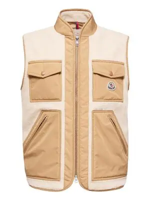 Moncler Karakai Teddy Down Vest - Beige