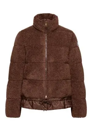 Moncler Cedre Teddy Short Down Jacket - Brown