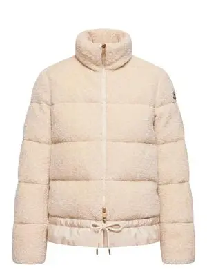 Moncler Cedre Teddy Short Down Jacket - White