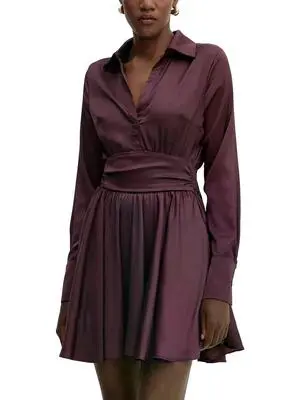 Guess Satin Mini Dress - Purple