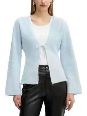 BOSS Flared-sleeves Cardigan With Tie Detail - Blue