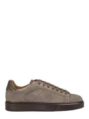 DOUCAL'S Suede Perforated Sneakers - Grey