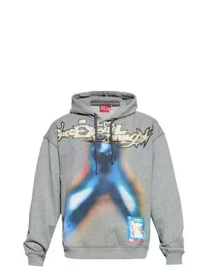DIESEL Graphic Hoodie - Grey