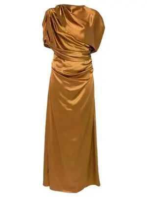 MALINA Draped Maxi Dress - Gold