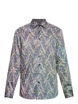 Etro Paisley-print Cotton Shirt - Purple