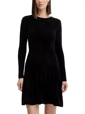 Guess Long-sleeve A-line Mini Dress - Black