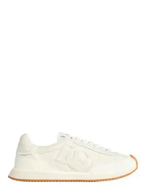 Dolce & Gabbana Leather Sneakers With Embossed Logo - White