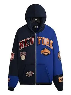Kith X New York Knicks Mash Up Braxton Vintage Hoodie - Nocturnal