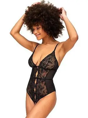 Victoria's Secret Adore Me Rosie Crotchless Bodysuit - Black