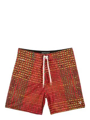 OSKLEN Geometric-pattern Swim Shorts - Red