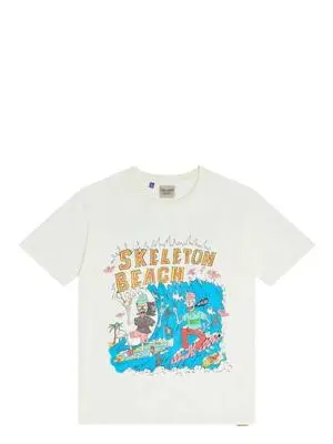 GALLERY DEPT. Skeleton Beach Surf Tee Shirt - Archival White