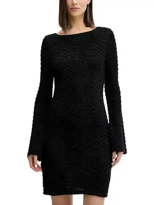 Guess Long-sleeve Mini Dress - Black