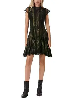 ALLSAINTS Fleur Lace Mini Dress - Black