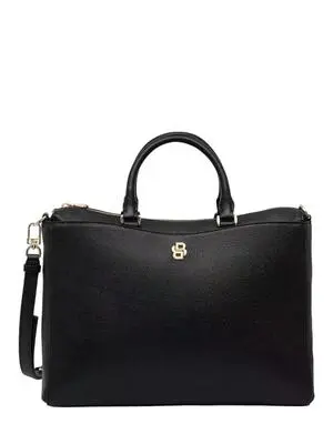 BOSS Top-handle Laptop Bag With Logo Detail - Black