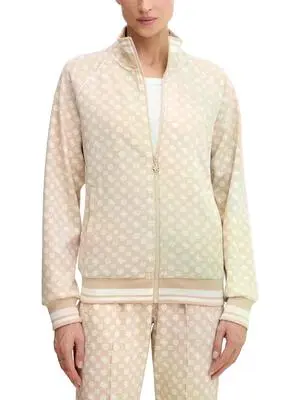 Guess Patterned Zip-up Sweatshirt - Neutrals