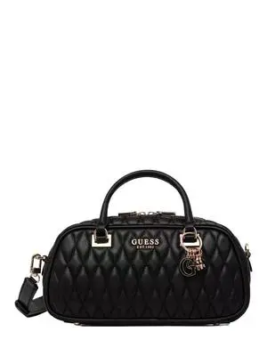 Guess Valla Quilted Charm Tote - Black