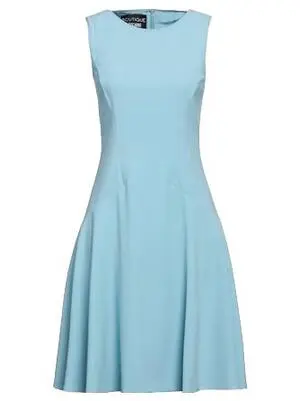 Moschino Crepe Flared Midi Dress - Blue