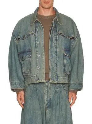 ART COMMUNITY Reversible Japanese Denim Jacket - Washed Indigo