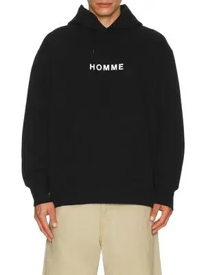 Comme Des Garçons Homme Logo Hoodie - Black