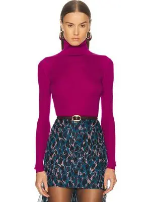 Saint Laurent Turtleneck Sweater - Magenta