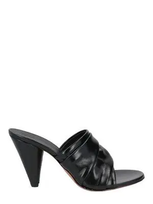 Proenza Schouler Leather Slide Sandals - Black