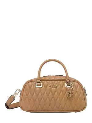 Guess Quilted Charm Tote Bag Neutrals