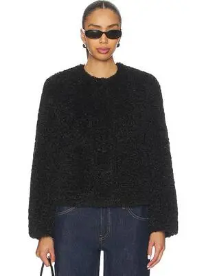 LAMARQUE Emilia Faux Fur Jacket - Black