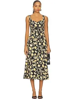 Ulla Johnson Vivi Sweetheart Midi Dress - Tourmaline