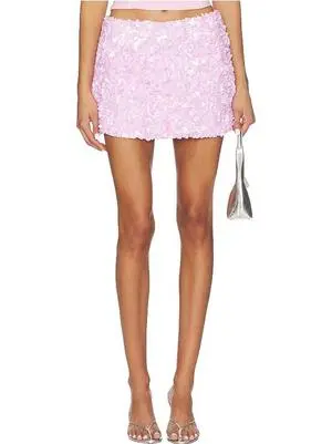 RUNAWAY THE LABEL Orion Sequin Mini Skirt - Musk