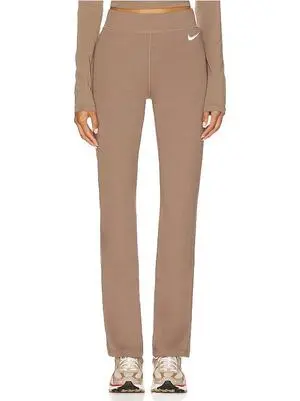 Nike High Waisted Bootcut Pant - Mink Brown & Sail