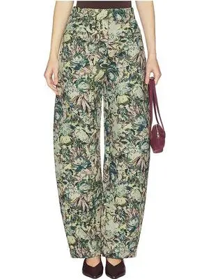 GANNI Tapestry Jacquard Pant - Jadeite