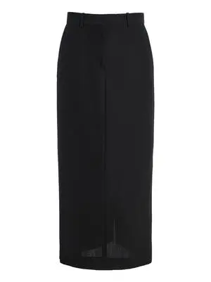 TOTEME Straight Suiting Canvas Skirt - Black