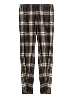 Cos Checked Barrel-leg Pants - Red