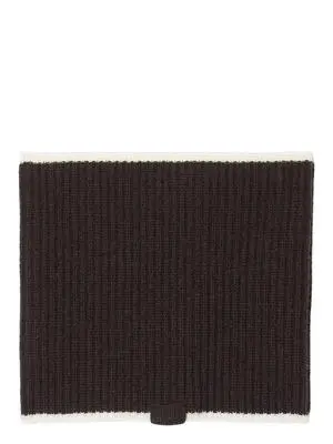 Sandro Ribbed Knit Neck Warmer - Brown