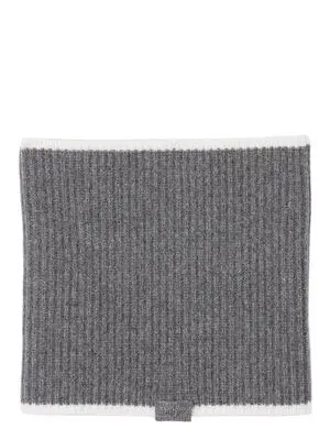 Sandro Ribbed Knit Neck Warmer - Grey