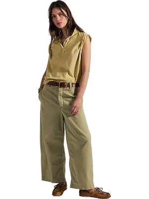 Free People We The Free Lay Down Chino Pants - Aloe