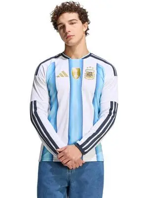 Adidas Argentina 26 Home Long Sleeve Jersey - White / Icey Blue / Light Blue