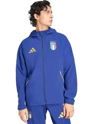 Adidas Italy Tiro Travel Full Zip Windbreaker - Victory Blue