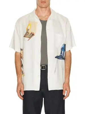 ONE OF THESE DAYS I Never Believed In Much, But I Believe In You Camp Shirt In White - Ivory