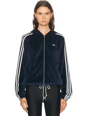 WALES BONNER X ADIDAS Velour Track Jacket - Navy