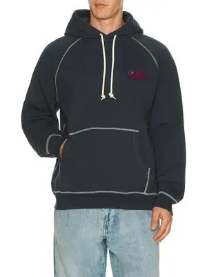 PARRA Circled Script Logo Hooded Sweatshirt - Dark Blue