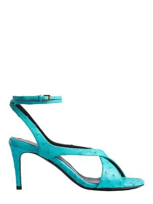 Khaite Liria Ankle Strap Sandal - Crystal Blue