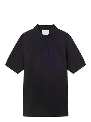 MARANT Afko Embroidered Polo Shirt - Blue
