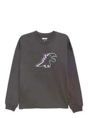 AGNES B. Dino-embroidered T-shirt - Grey