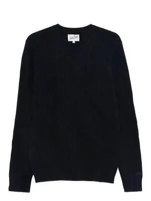 MC2 SAINT BARTH Braid Wool Sweater - Blue