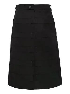 BONBOM Multiple-waistband Midi Skirt - Black