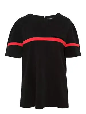 BONBOM Stripe Detail T-shirt - Black