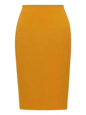 Saint Laurent Concealed-pockets Midi Skirt - Orange