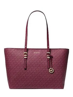 Michael Kors Quinn Large Signature Logo Tote Bag - Purple
