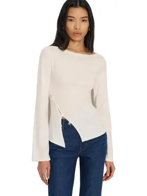 REFORMATION Nicola Knit Top - Ivory